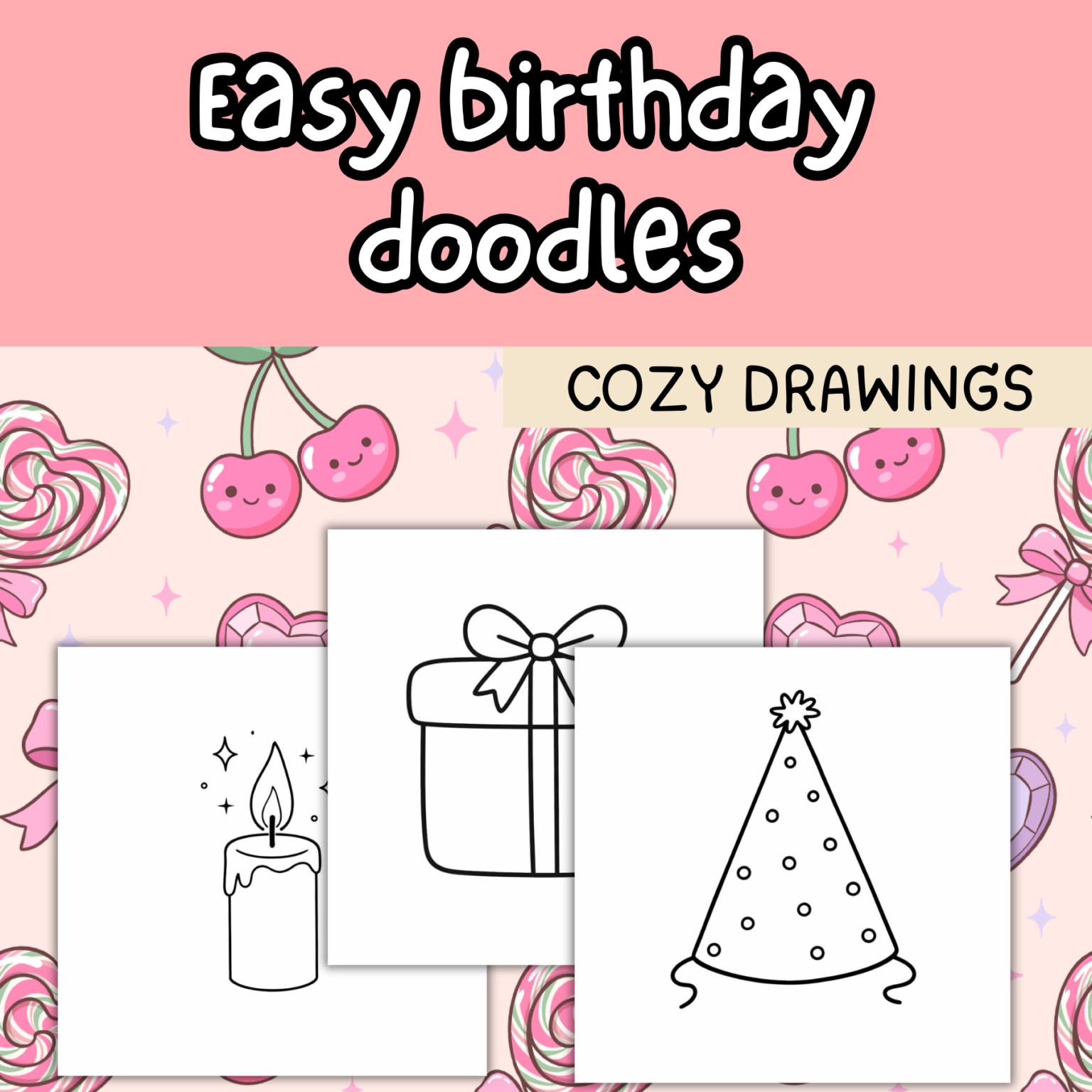 25 cute birthday doodles to draw - Simply Cozy Collective